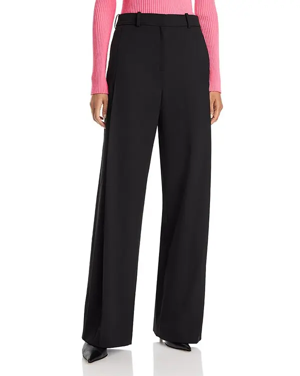 COURREGES Pleat Front Wide Leg Pants