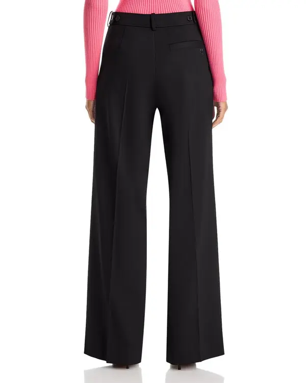 COURREGES Pleat Front Wide Leg Pants