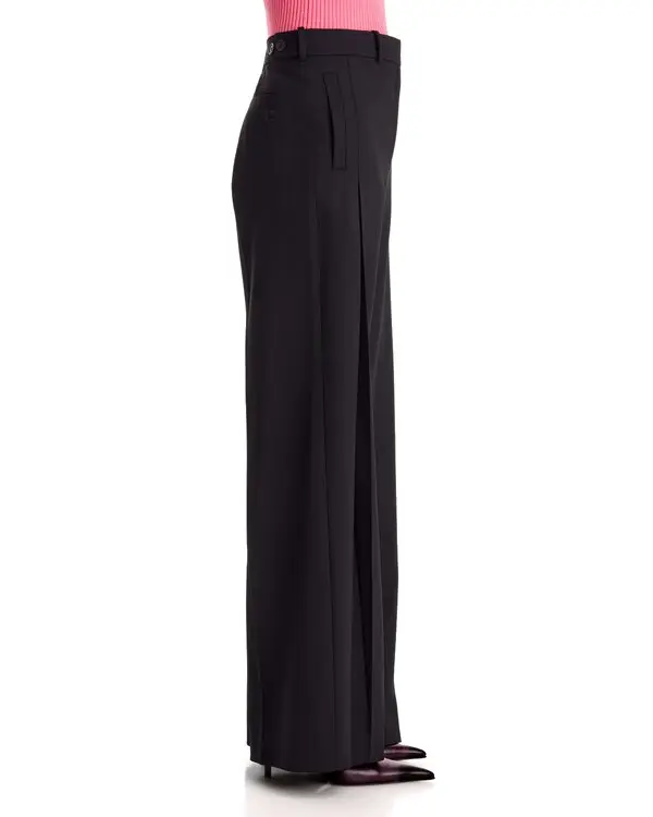 COURREGES Pleat Front Wide Leg Pants