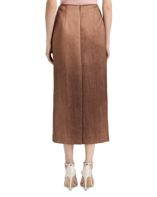 Oscar De La Renta Embellished Satin Skirt
