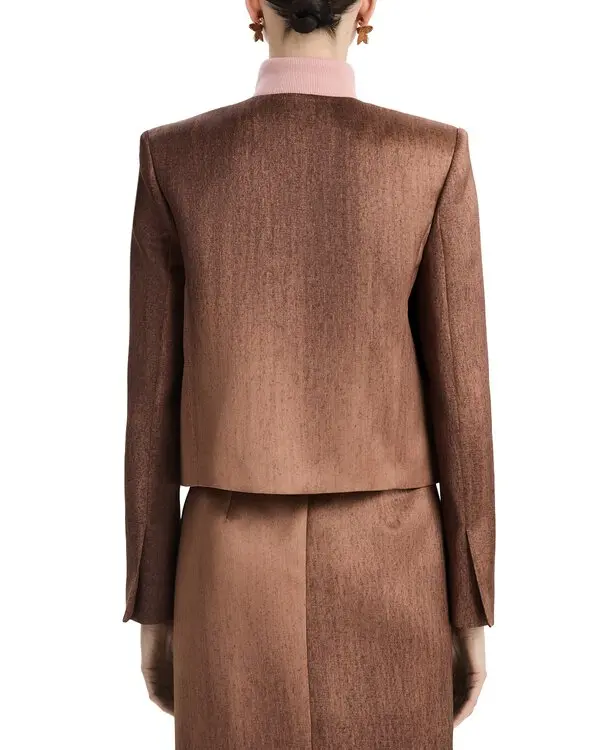 Oscar De La Renta Embellished Satin Jacket