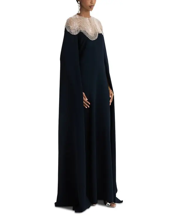 Oscar De La Renta Bugle Waves Embellished Caftan