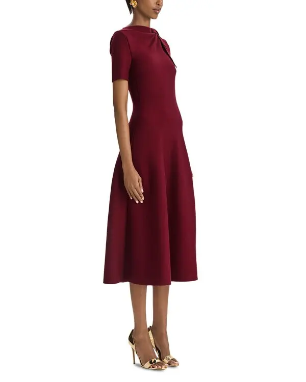 Oscar De La Renta Tie Neck Knit Dress