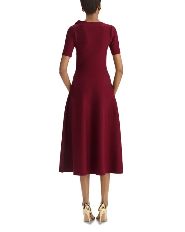 Oscar De La Renta Tie Neck Knit Dress