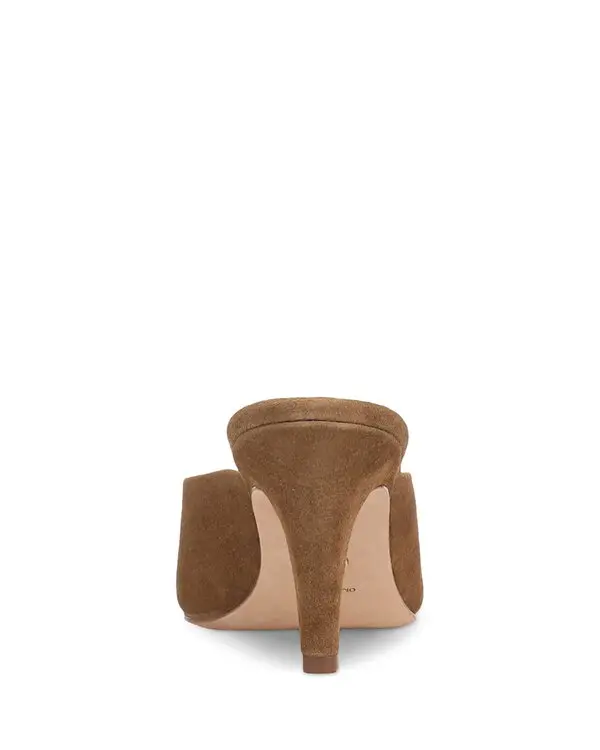 Veronica Beard Rochelle Cabochon Suede High Heel Mules