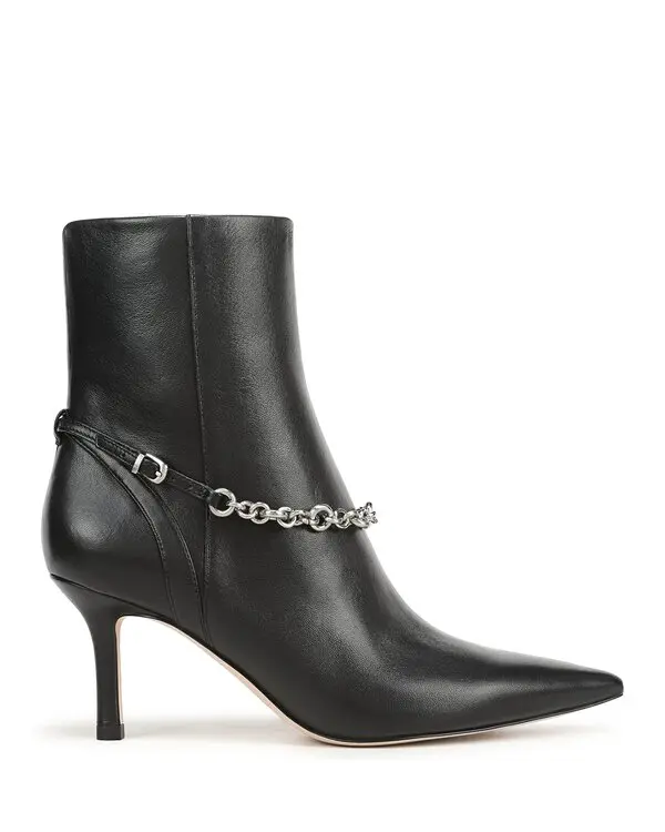 FAVORITE DAUGHTER Tate Leather Ankle Boots - Black Nappa