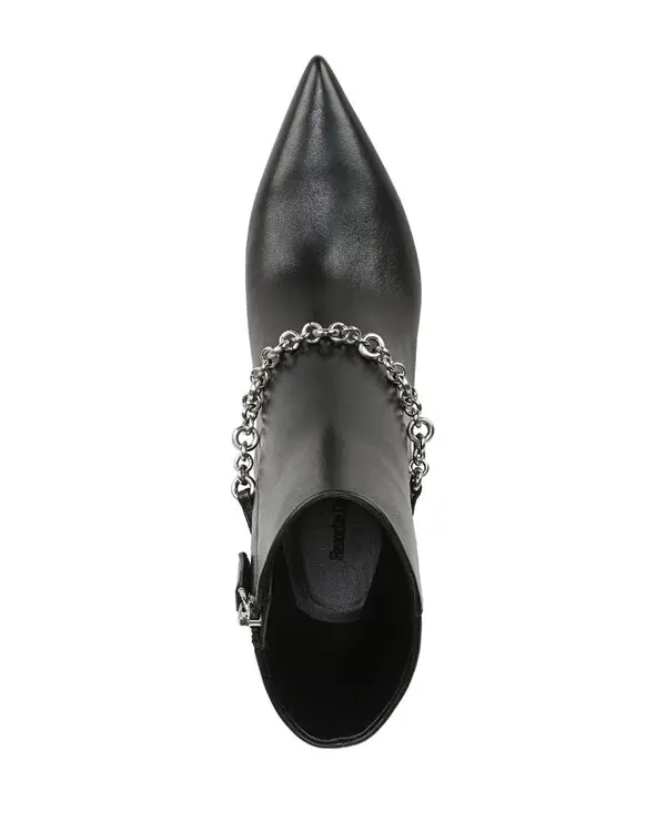 FAVORITE DAUGHTER Tate Leather Ankle Boots - Black Nappa