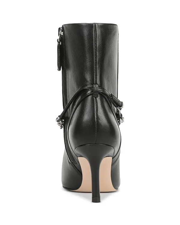 FAVORITE DAUGHTER Tate Leather Ankle Boots - Black Nappa