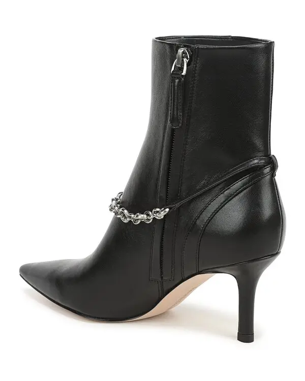 FAVORITE DAUGHTER Tate Leather Ankle Boots - Black Nappa