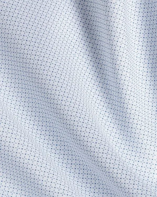 David Donahue Slim Fit Stretch Micro Geo Print Dress Shirt