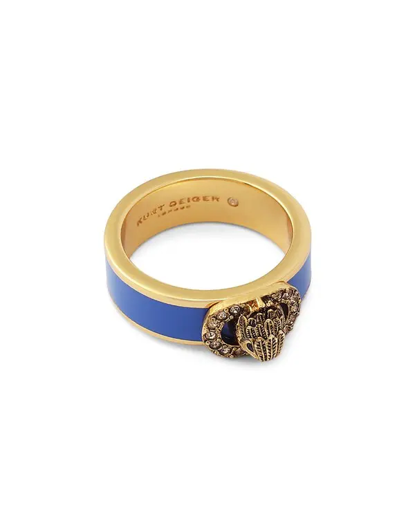 Kurt Geiger Signature Eagle Band Ring - Blue
