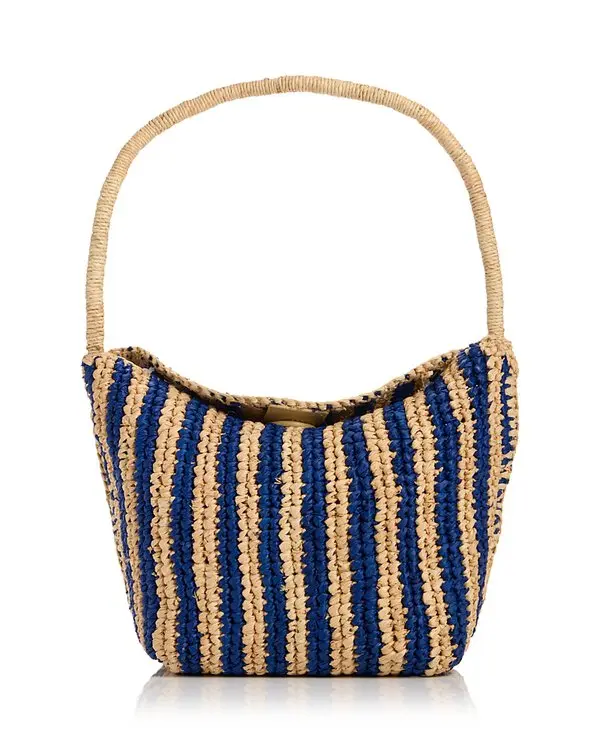 Madewell The Signature Woven Raffia Shoulder Bag - Retro Blue