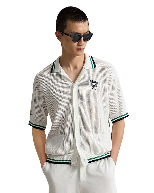 Polo Ralph Lauren Us Open Stripe Cotton Cardigan