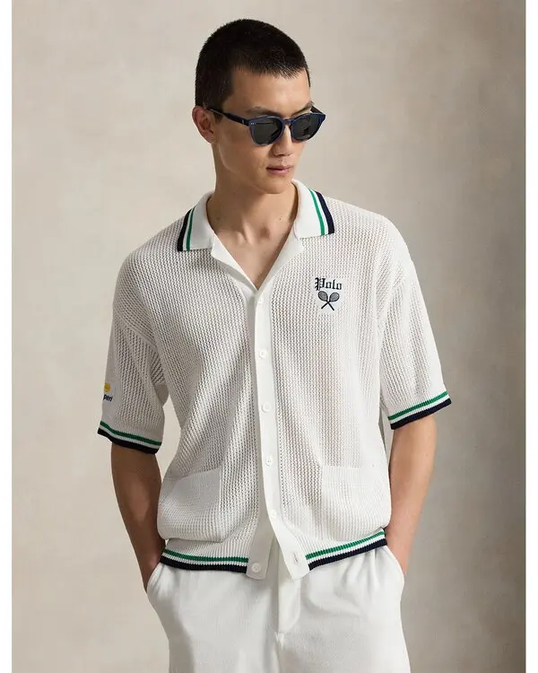 Polo Ralph Lauren Us Open Stripe Cotton Cardigan