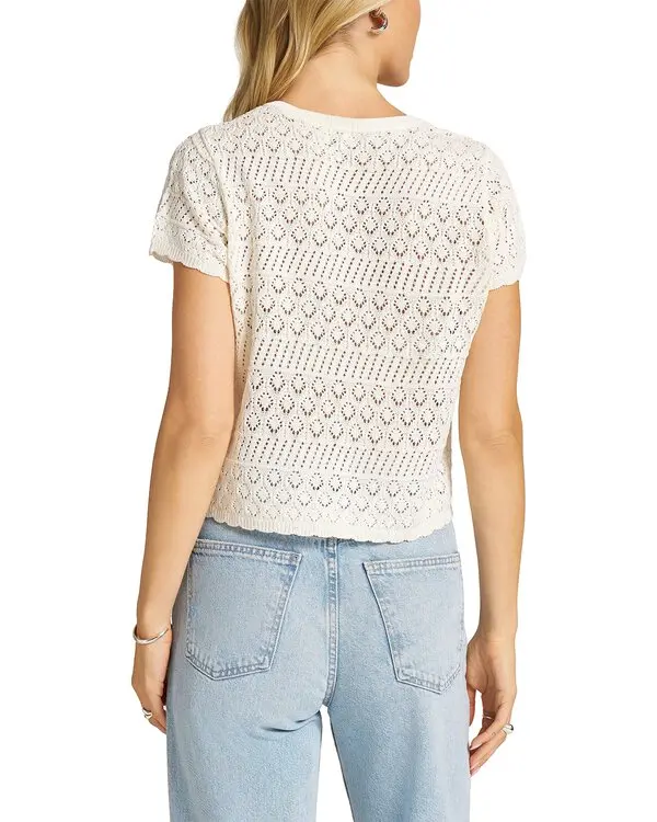 MATTY M Orla V Neck Cardigan - Ivory