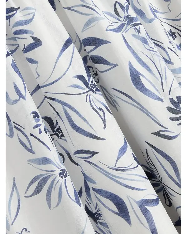 HOBBS LONDON Annabella Printed Tie Waist Midi Dress - Ivory Midnight