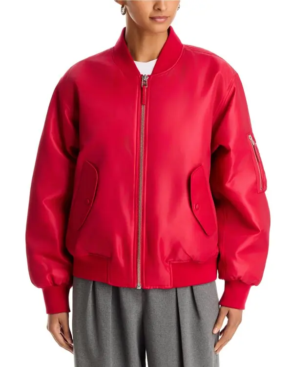 ANINE BING Leon Zip Front Bomber Jacket