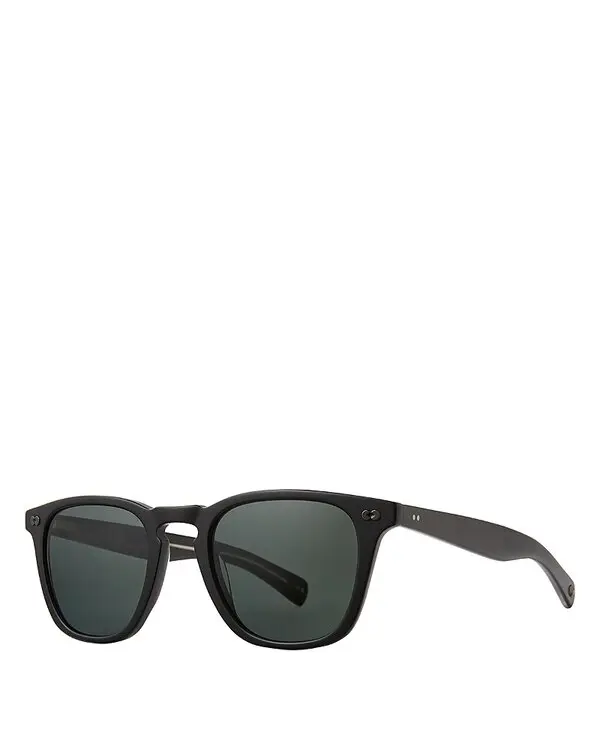 Garrett Leight Brooks Square Sunglasses, 48mm - Mbk/pbs