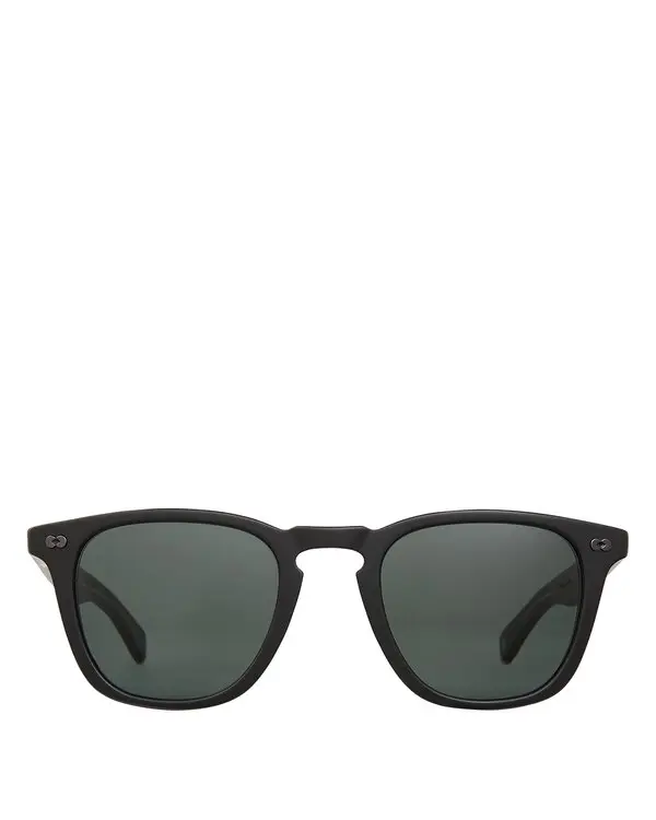 Garrett Leight Brooks Square Sunglasses, 48mm - Mbk/pbs