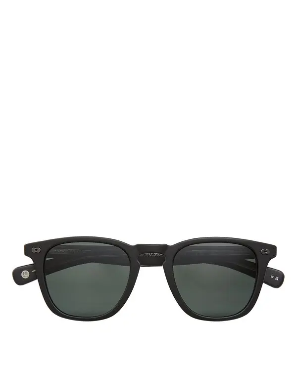 Garrett Leight Brooks Square Sunglasses, 48mm - Mbk/pbs