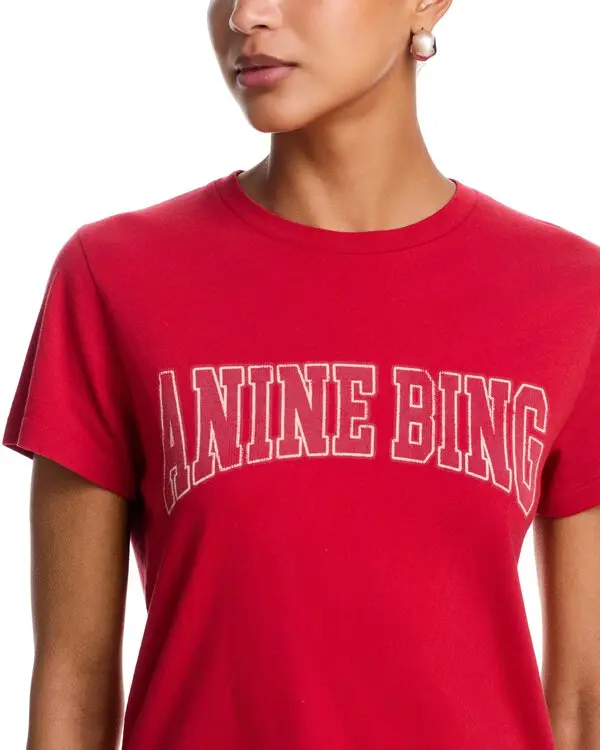 ANINE BING Shelley Logo Cotton Tee