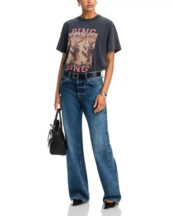 ANINE BING Cade Tiger Bing Graphic Cotton Tee
