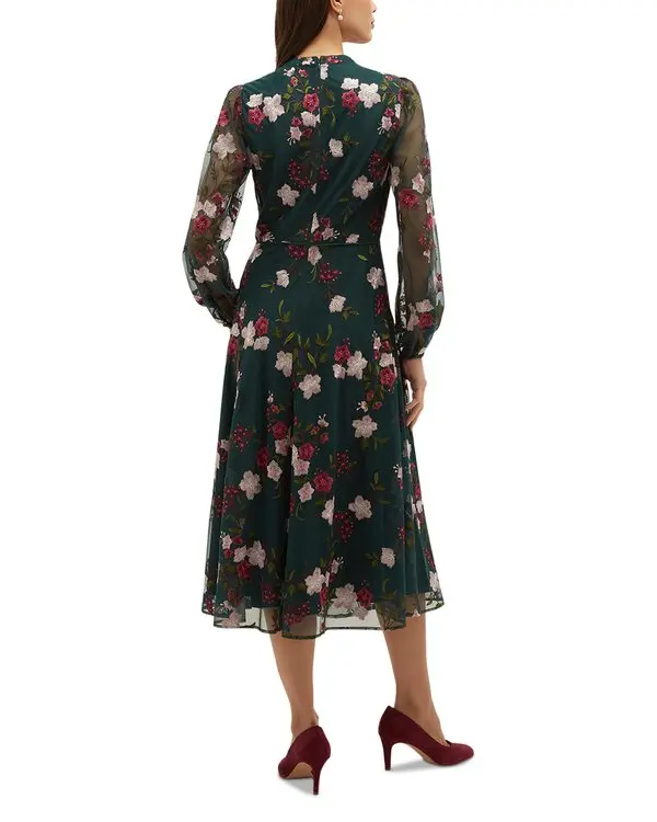 HOBBS LONDON Flo Embroidered Midi Dress