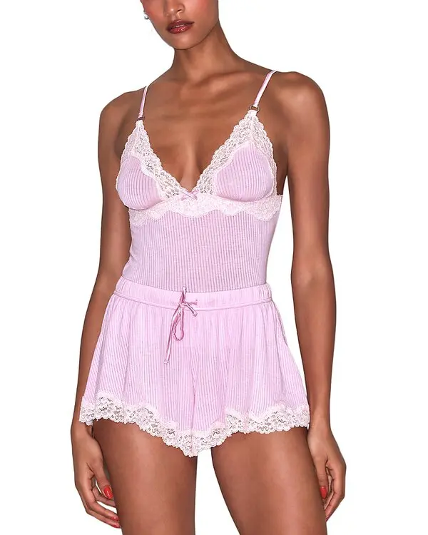 FLEUR DU MAL Butter Rib Flutter Shorts - Bubblegum