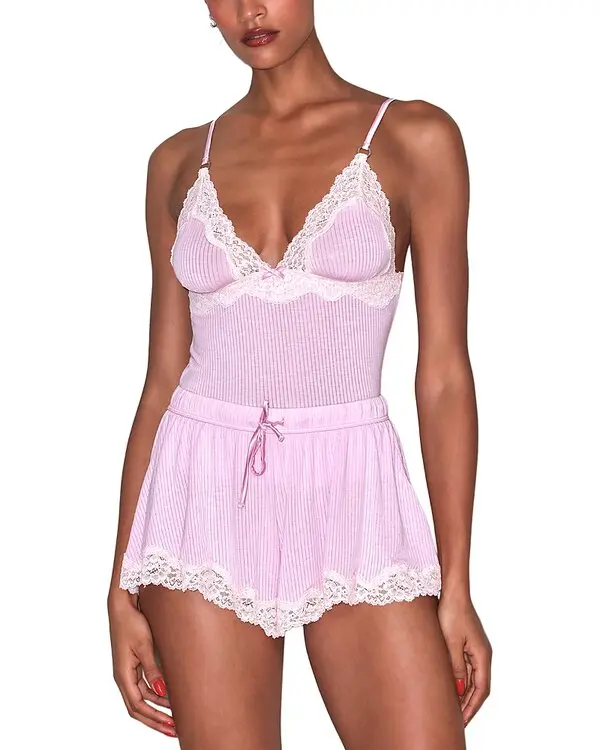 FLEUR DU MAL Butter Rib Camisole Top - Bubblegum