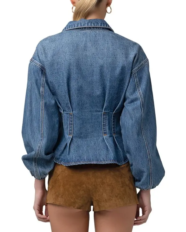 Blanknyc Cotton Denim Peplum Shirt