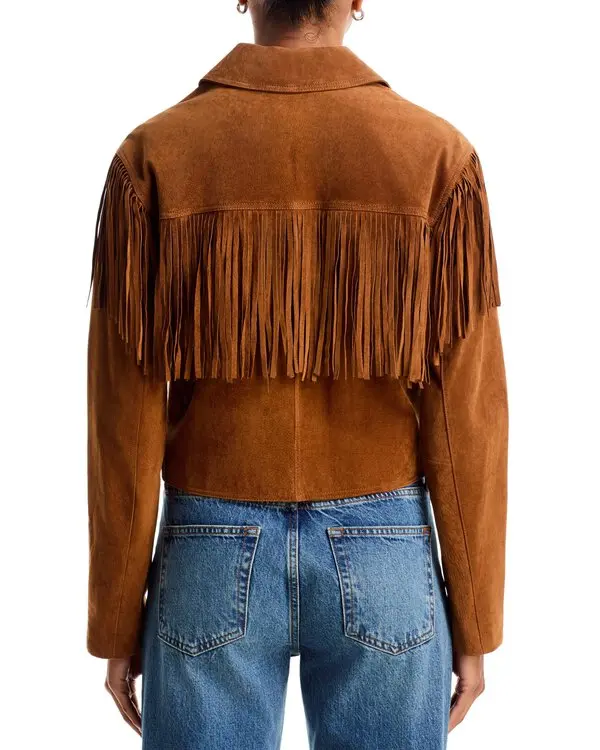 Blanknyc Leather Fringe Jacket