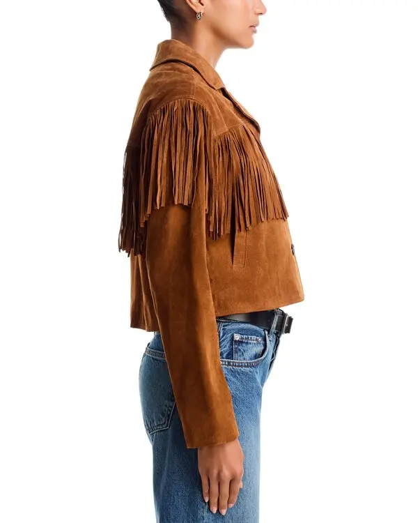 Blanknyc Leather Fringe Jacket