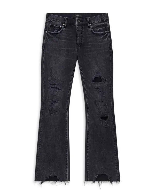 PURPLE BRAND Heavy Destroy Slim Flare Jeans