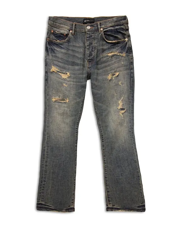 PURPLE BRAND Quilted Destroy Bootcut Jeans