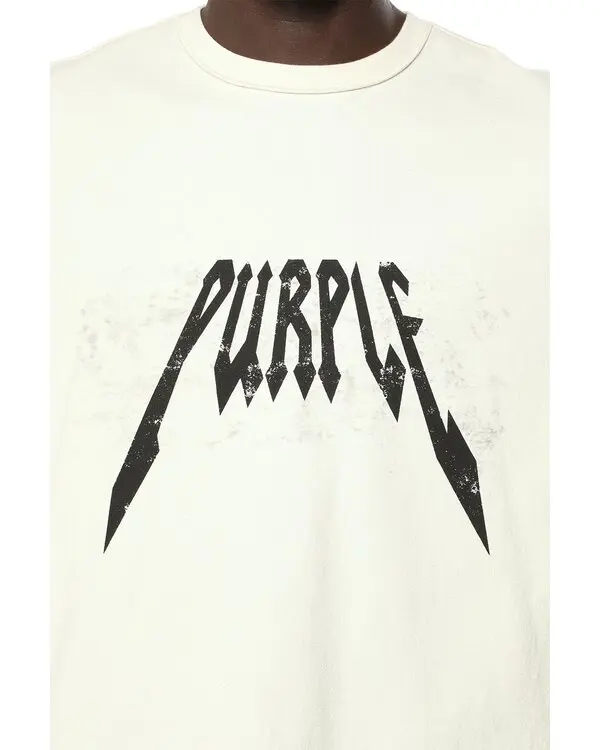 PURPLE BRAND Inside Out Metal Logo Cotton T-shirt