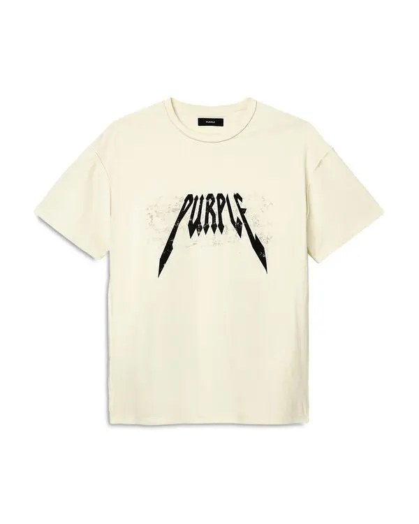 PURPLE BRAND Inside Out Metal Logo Cotton T-shirt