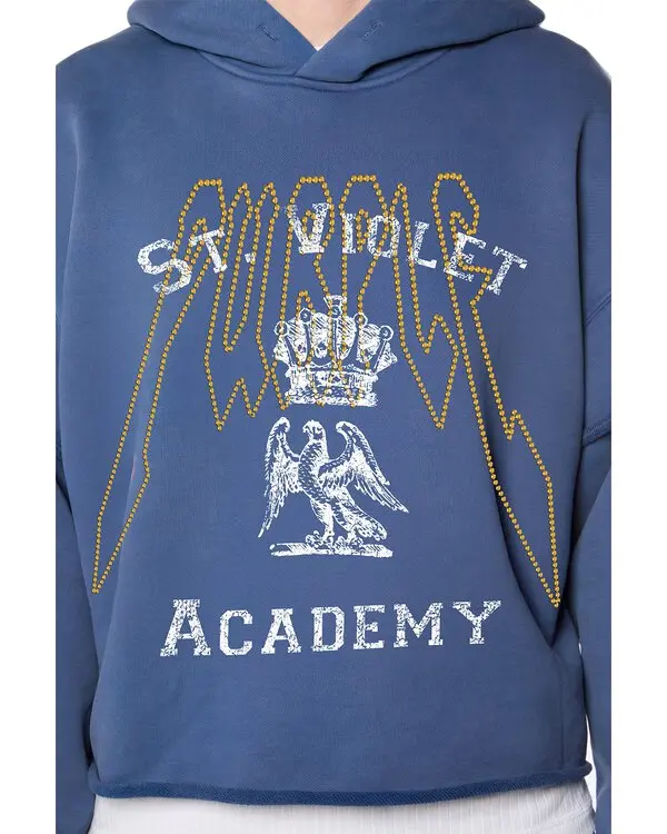 PURPLE BRAND St. Violet Academy Cotton Logo Hoodie