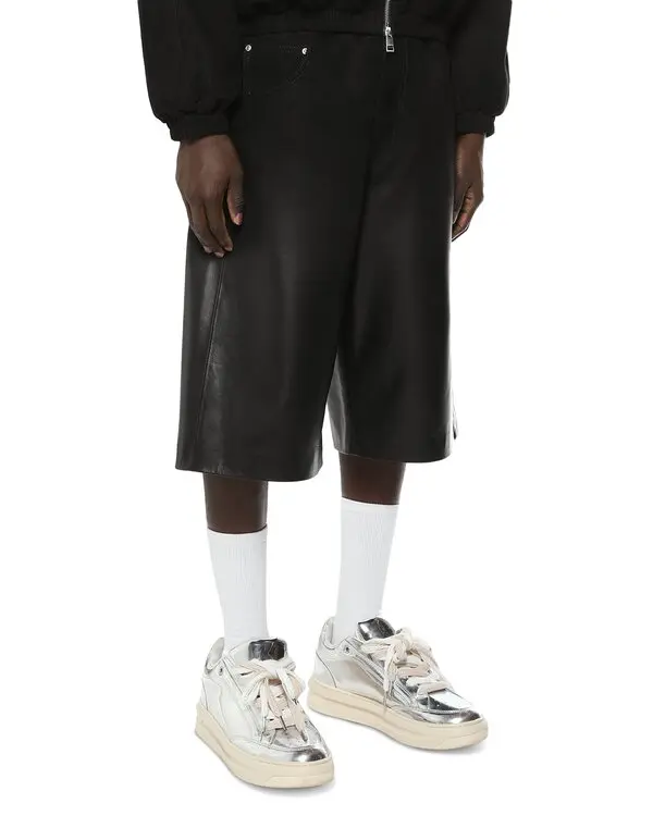 PURPLE BRAND Relaxed 13.5" Leather Track Shorts