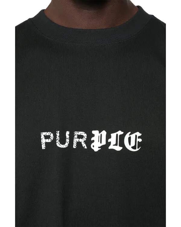 PURPLE BRAND Old English Cotton Logo T-shirt