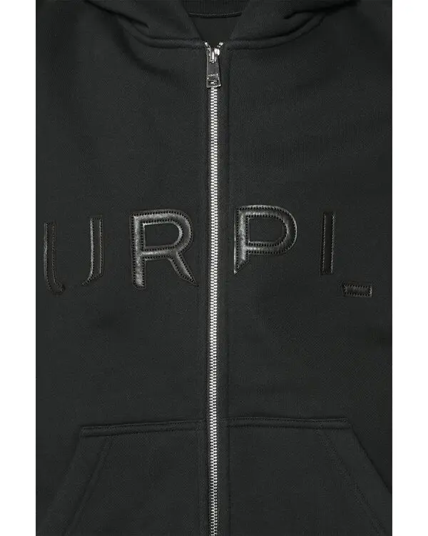 PURPLE BRAND Logo Graphic Fleece Cotton Hoodie