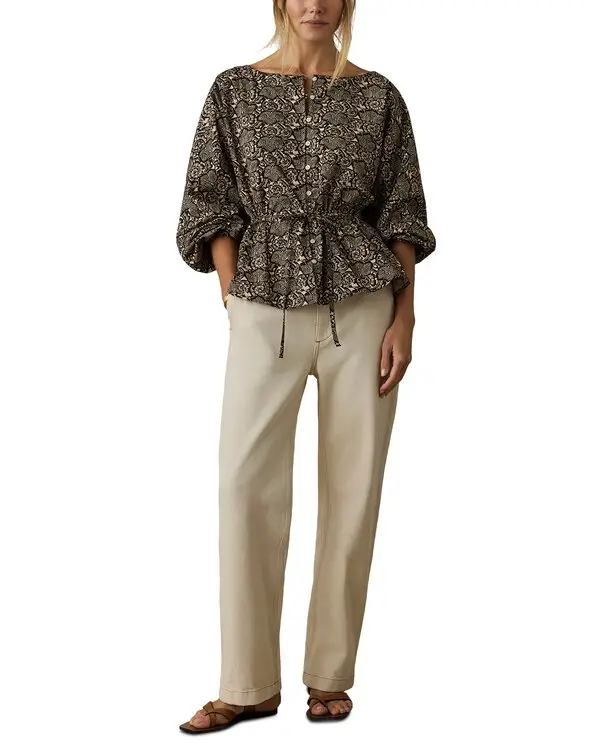 Faherty Brand Printed Cotton Blouse