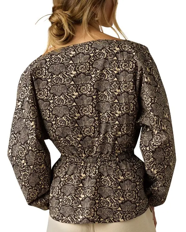 Faherty Brand Printed Cotton Blouse