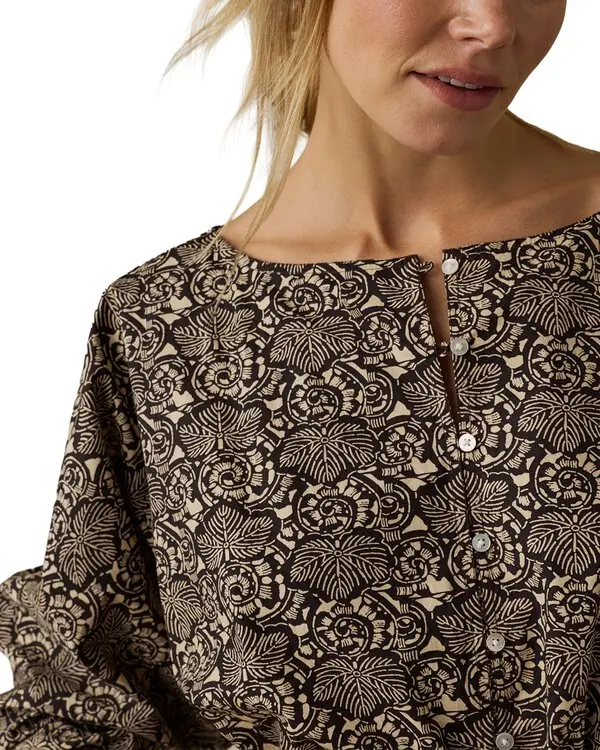Faherty Brand Printed Cotton Blouse
