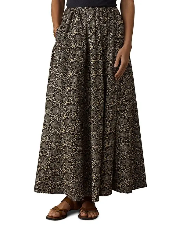 Faherty Brand Coastal Nera Cotton Maxi Skirt