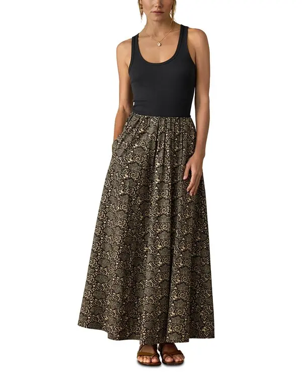 Faherty Brand Coastal Nera Cotton Maxi Skirt
