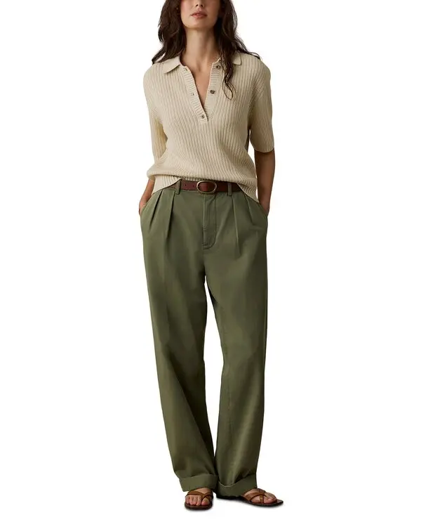Faherty Brand Miramar Short Sleeve Linen Cotton Polo - Summer Sand