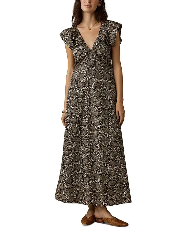 Faherty Brand Noa V Neck Maxi Dress