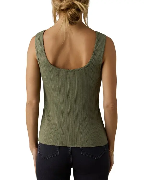 Faherty Brand Paradise Pointelle Cami Cardigan - Clover