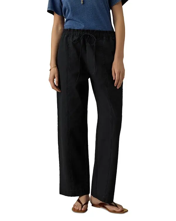 Faherty Brand Cotton Twill Drawstring Pants - Black