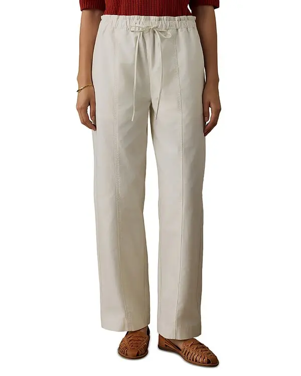 Faherty Brand Cotton Twill Drawstring Pants - Egret